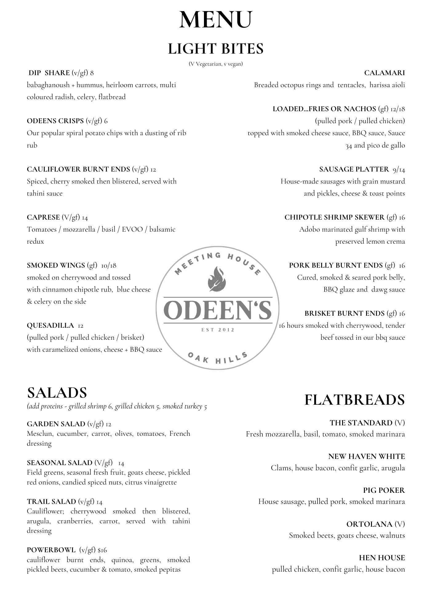 General 1 — ODEEN'S RESTAURANTS
