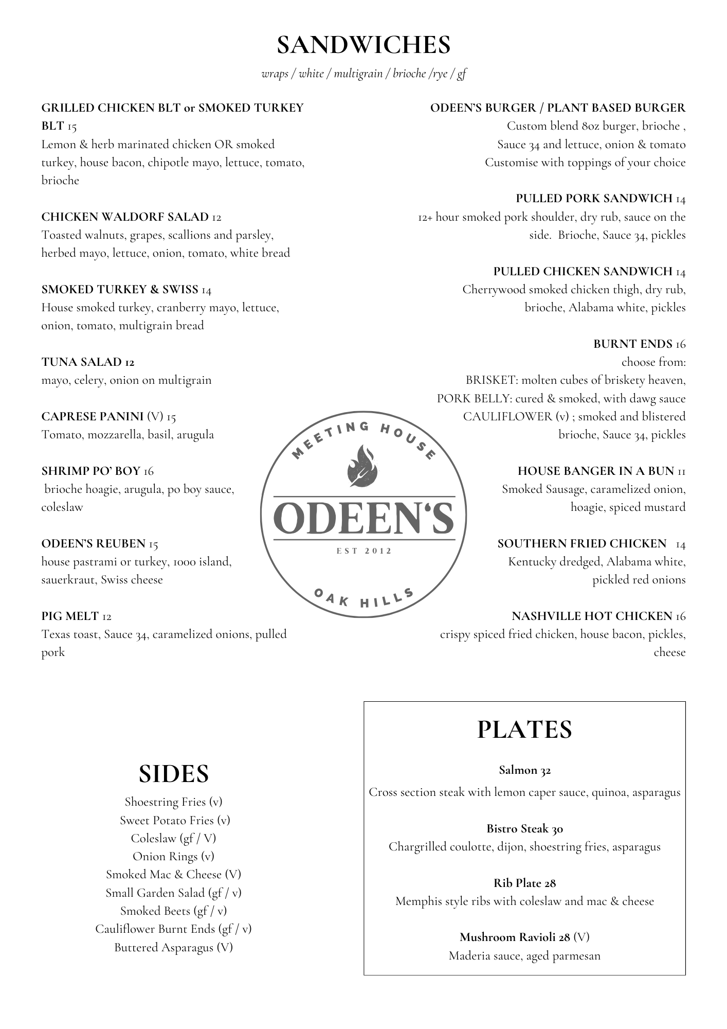 General 1 — ODEEN'S RESTAURANTS