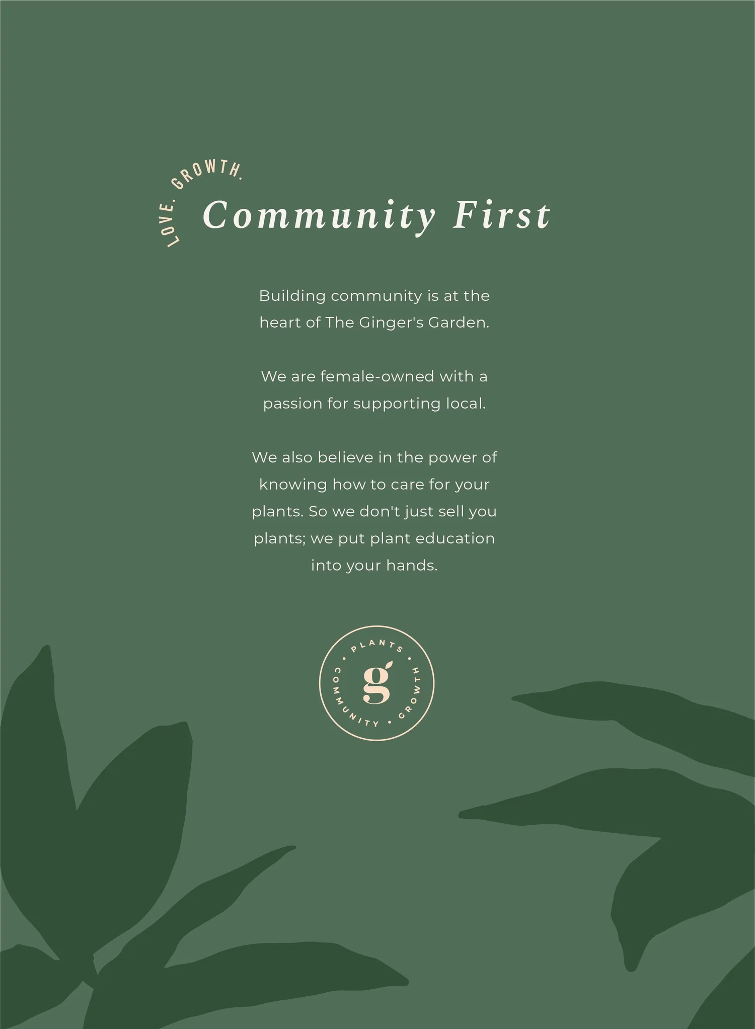 The Ginger's Garden — Solmade Studio Brand + Web Design