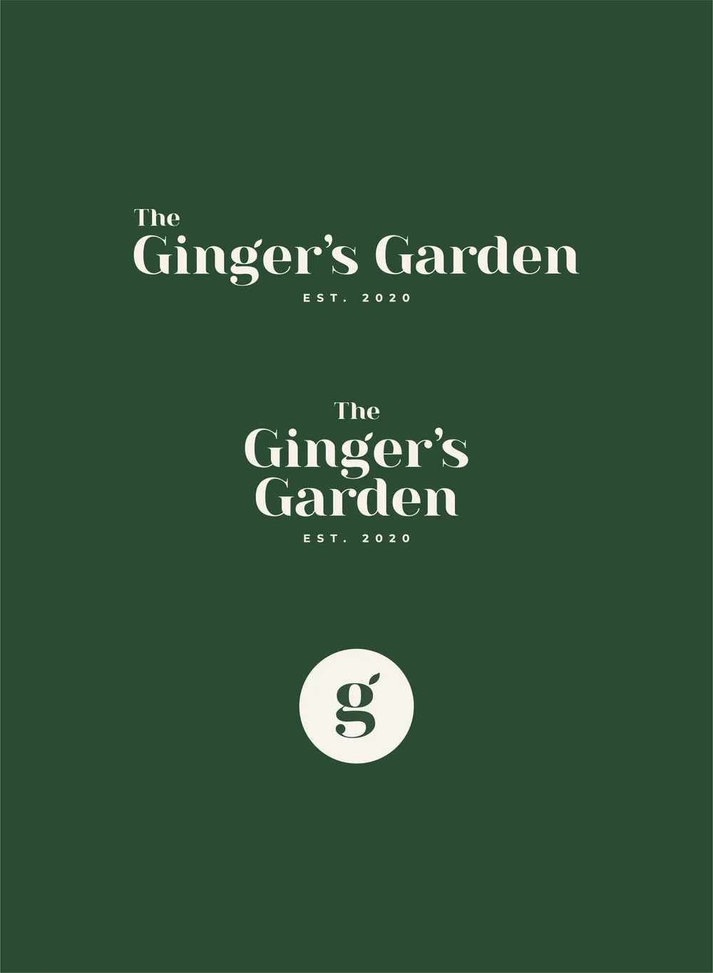 The Ginger's Garden — Solmade Studio Brand + Web Design