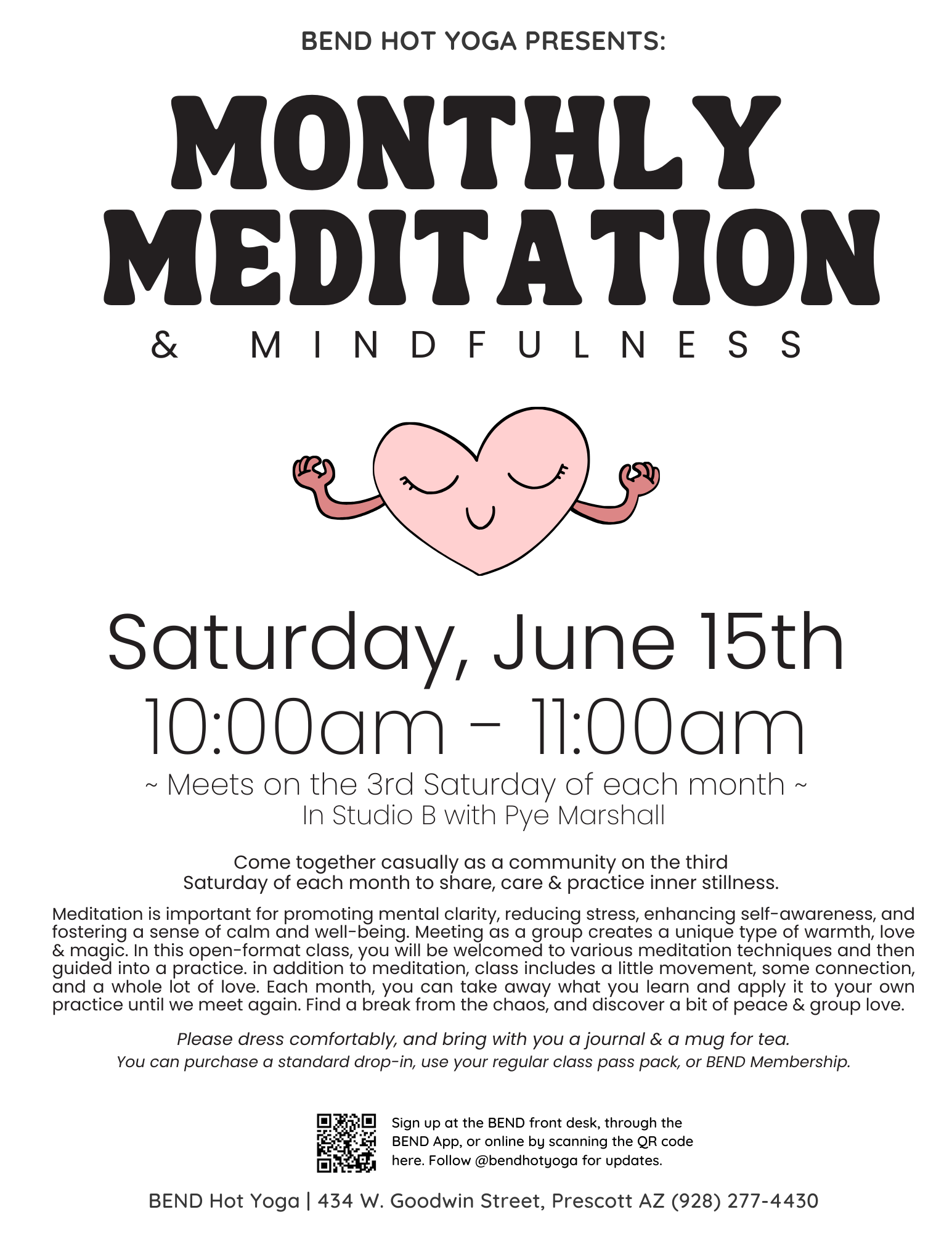 Monthly Meditation & Mindfulness — BEND Hot Yoga