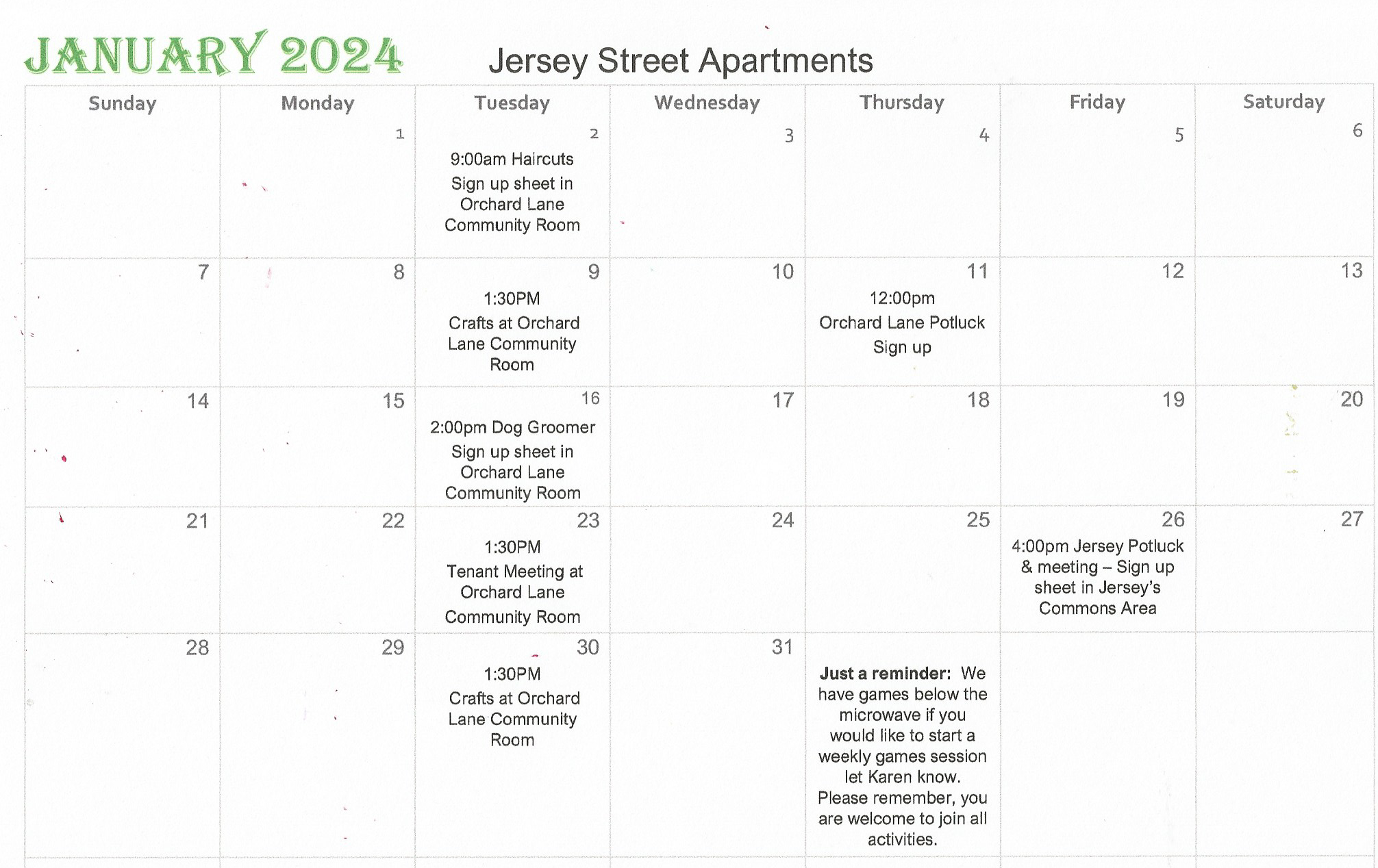 Current Tenant Events — BRAC: Housing for Baldwin