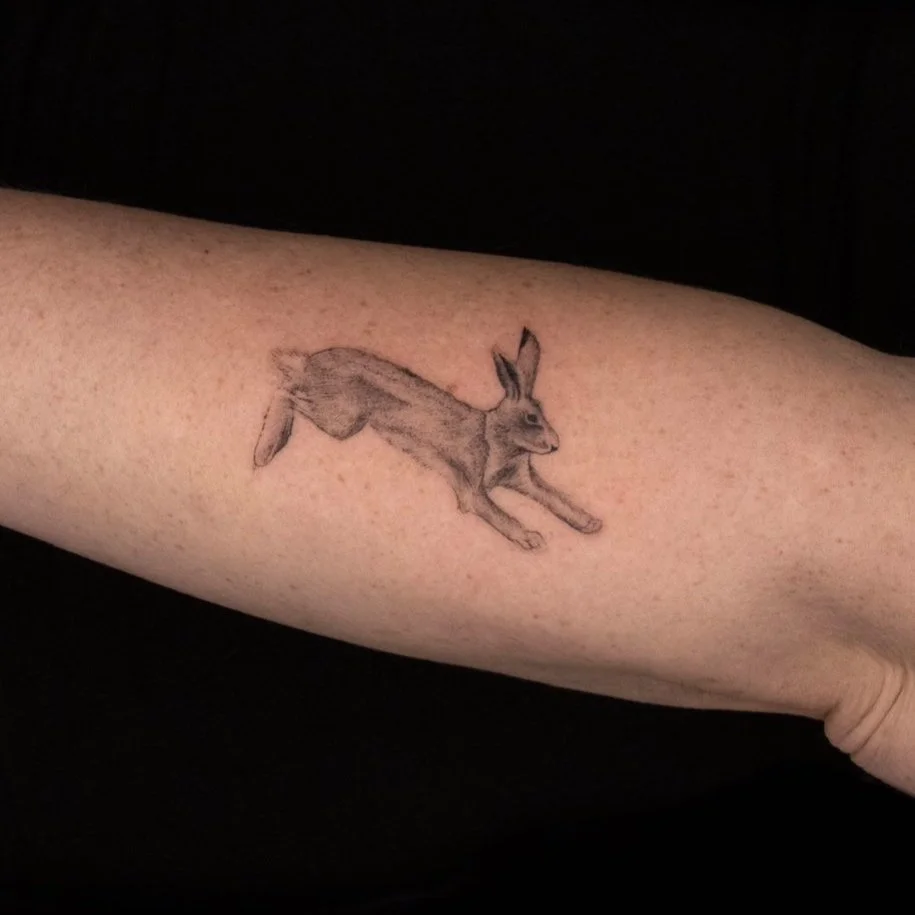 Running Rabbit Tattoo