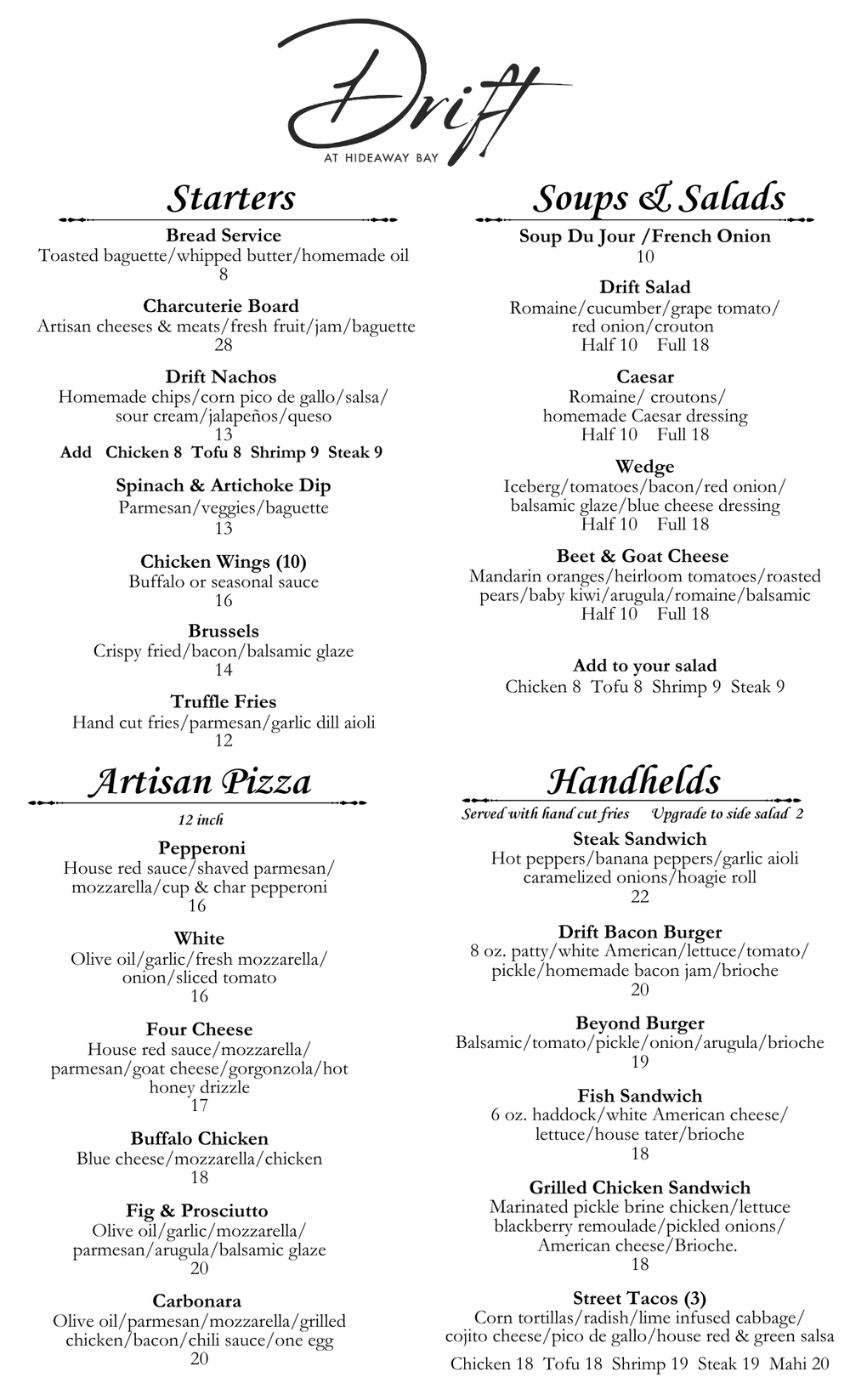 Drift Restaurant — Hideaway Bay Resort