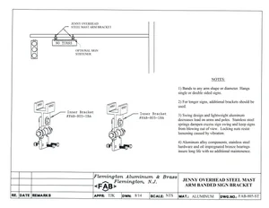 JENNY OVERHEAD STEEL MAST ARM BANDED SIGN BRACKET — Flemington Aluminum ...