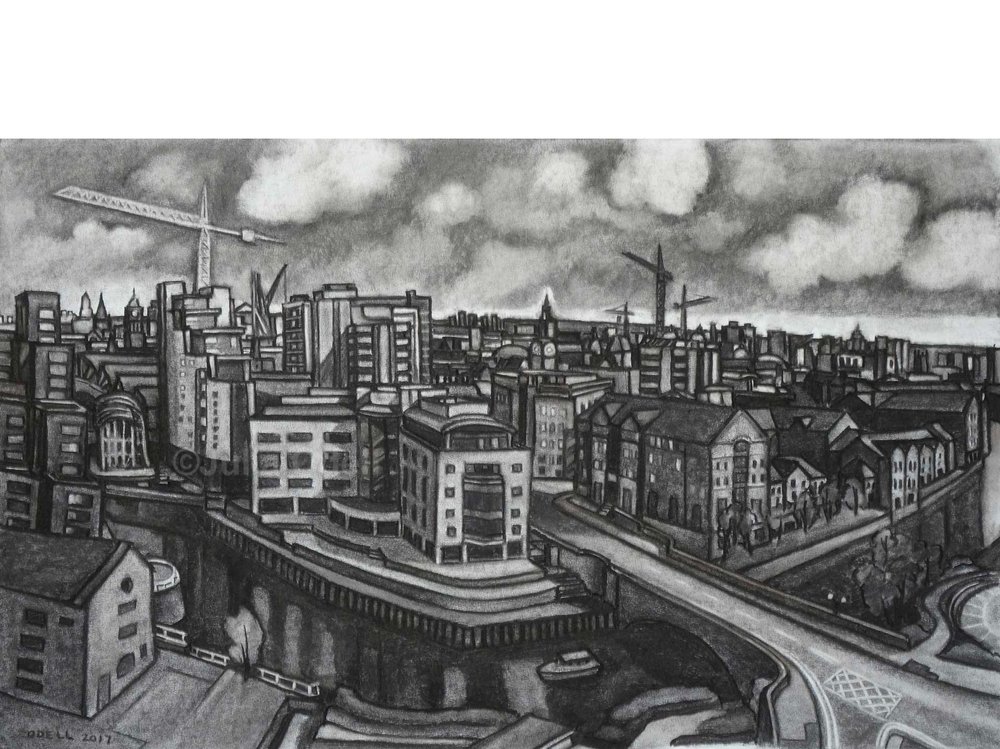 Charcoal Drawing City