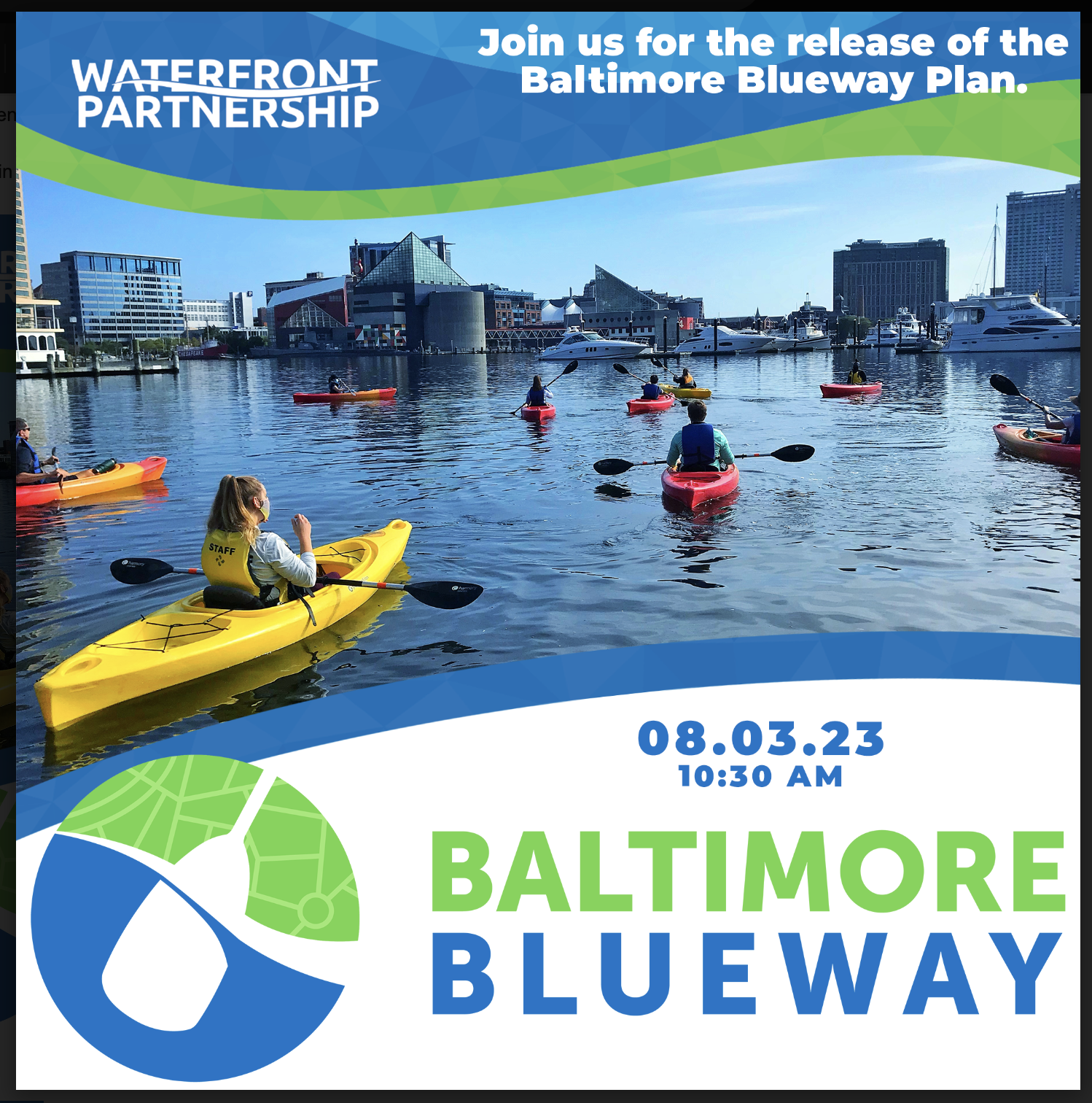 Baltimore Blueway Report Announcement — Baltimore Blueway