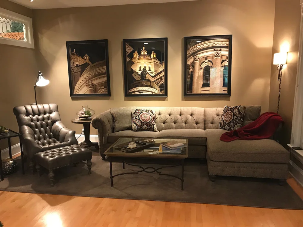 Terry Gustafson Interior Design LLC | Powder Room + Nook + Stairs ...