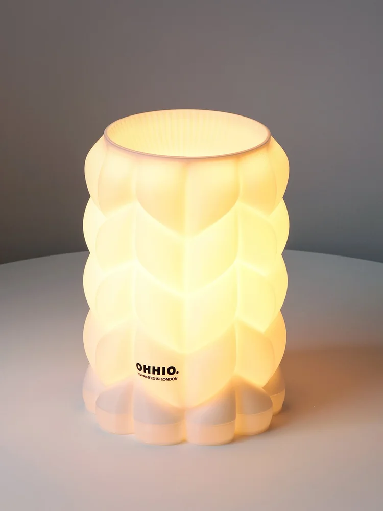 Super Chunky Knit Lamp Green, Pink – 3D-printed, recycled, eco-friendly ...