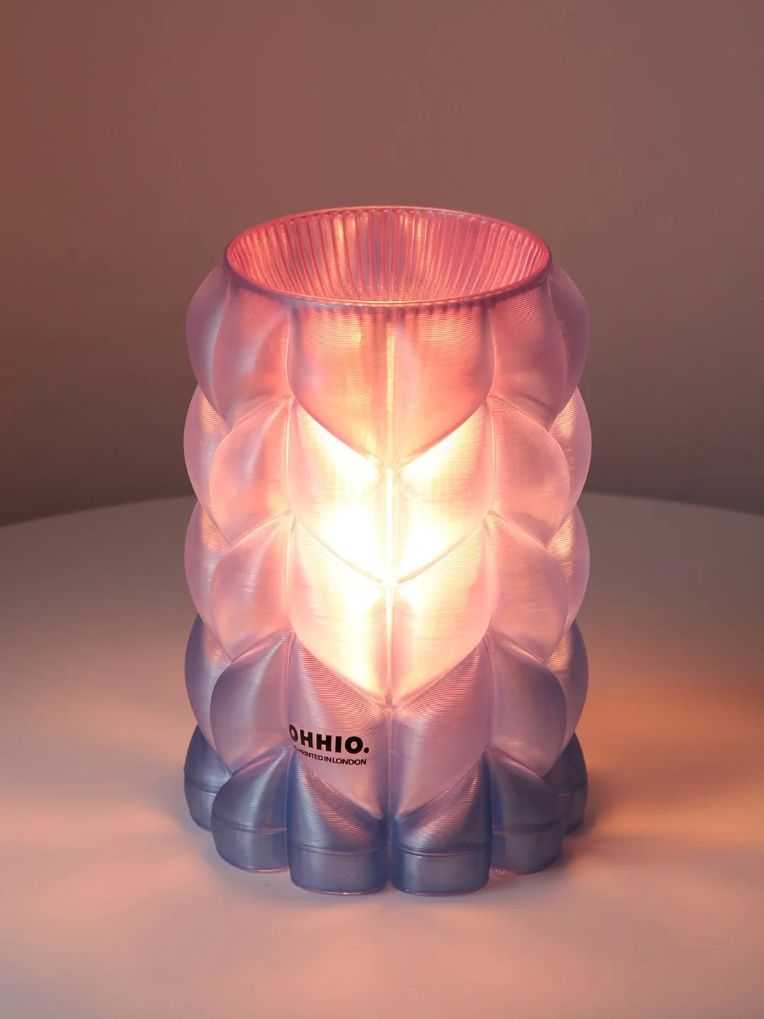 Super Chunky Knit Lamp Green, Pink – 3D-printed, recycled, eco-friendly ...