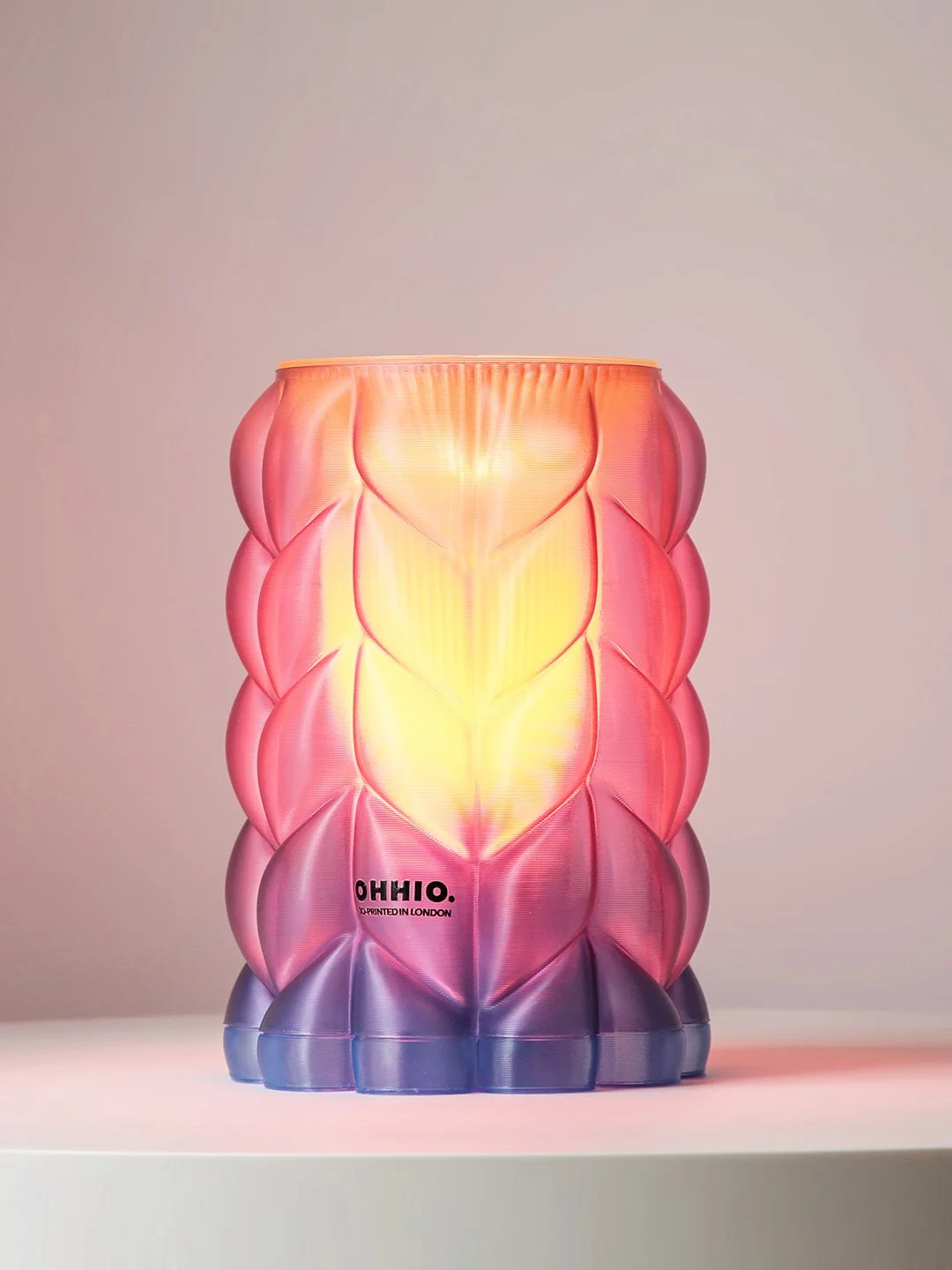 Super Chunky Knit Lamp Gradient– 3D-printed, recycled, eco-friendly ...