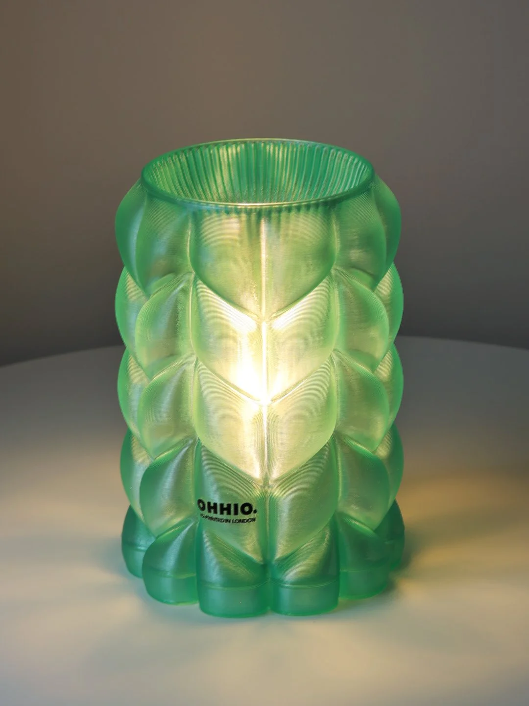 Super Chunky Knit Lamp Green, Pink – 3D-printed, recycled, eco-friendly ...