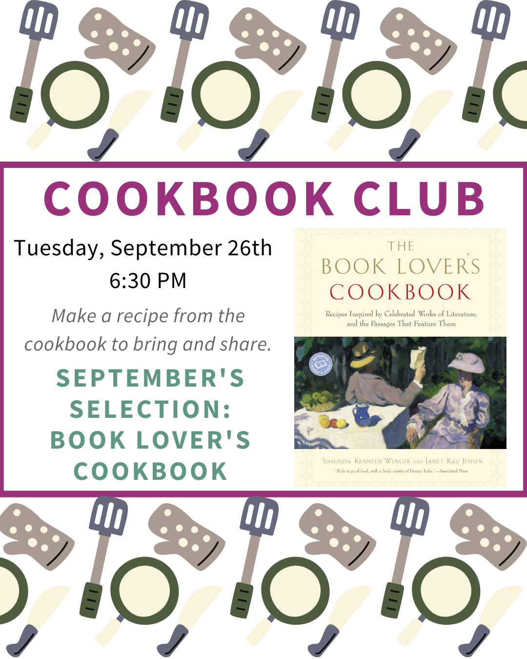 Cookbook Club — Shelby County Public Library
