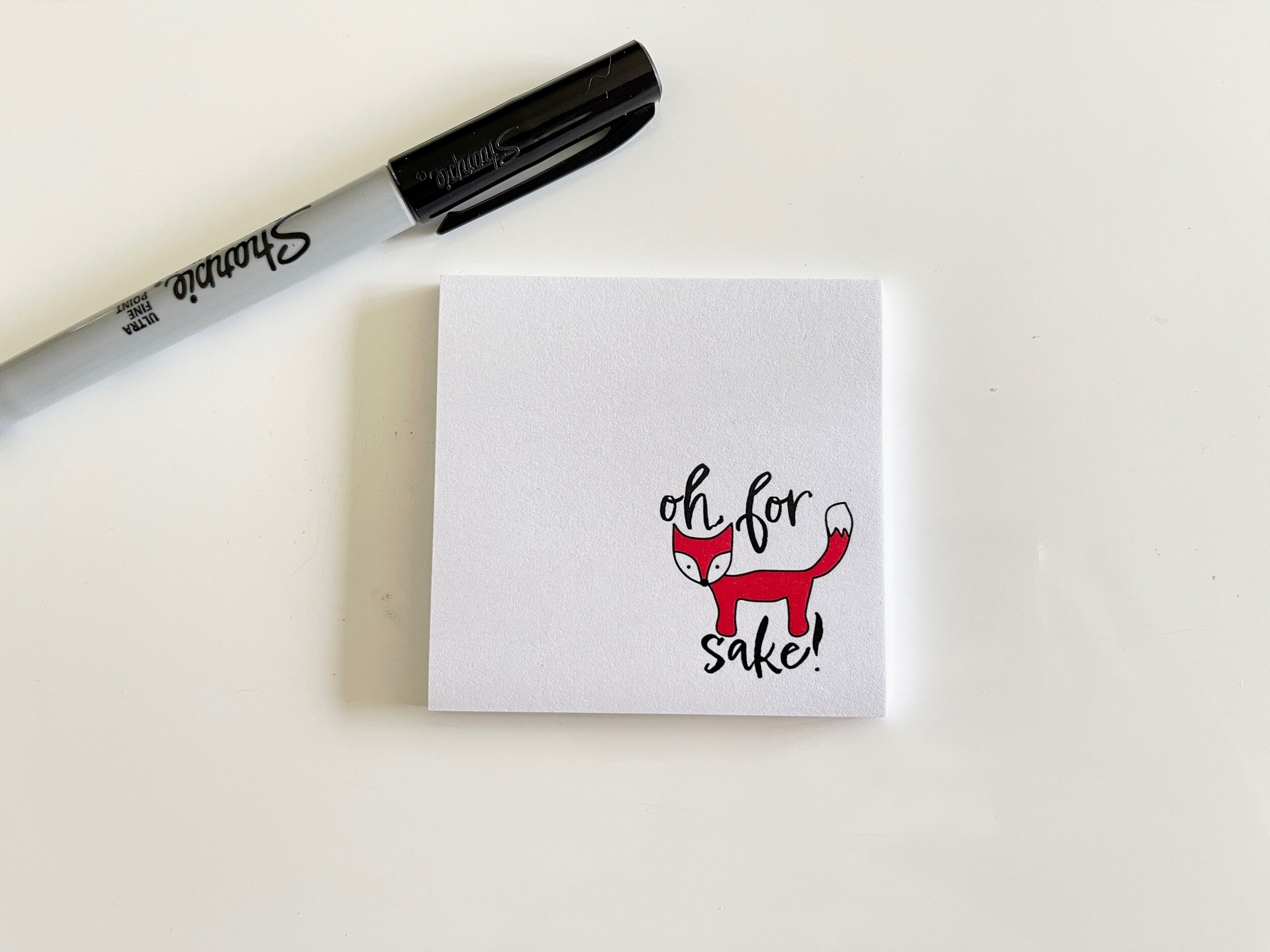 Funky Pineapple Sticky Notes Notepad — hi, love. greetings