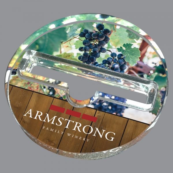 Round Acrylic UV Phone Stand - PHONE-AUR — LaserCutsLine