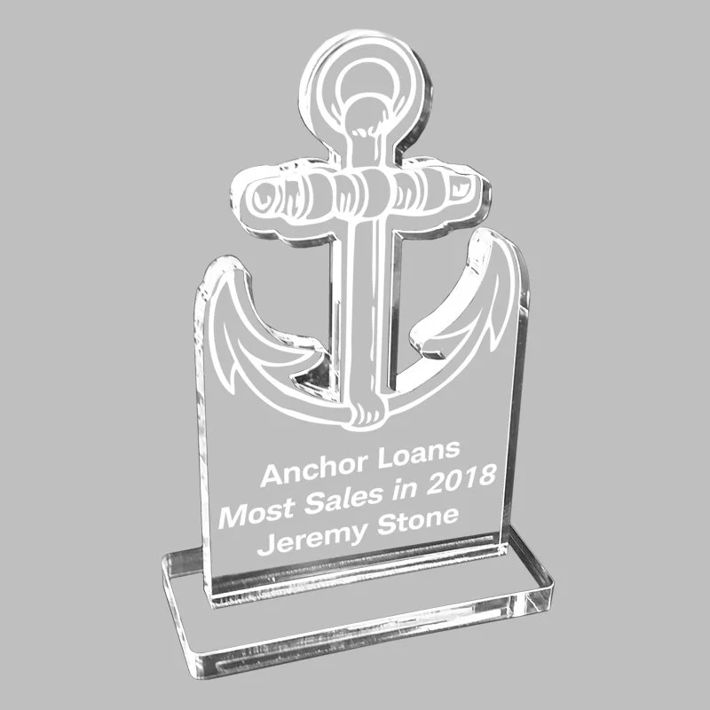 Clear Acrylic Award with Base - AWARD-AU — LaserCutsLine