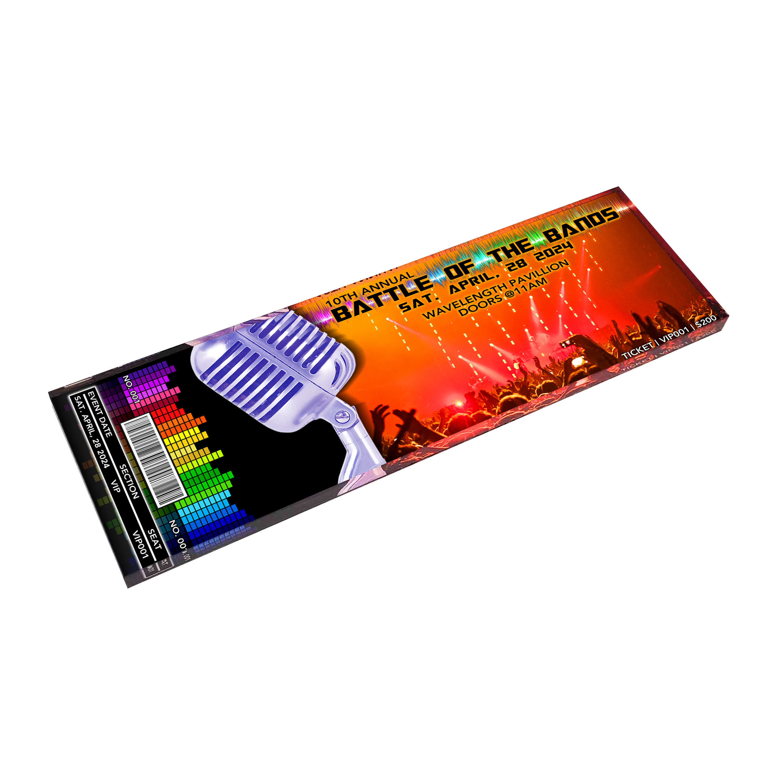 1/4" Acrylic Ticket Magnet - MAG-TICKET-AF — LaserCutsLine