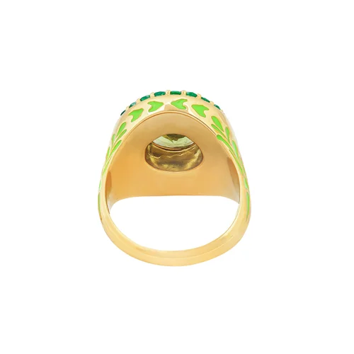 Melissa 9ct gold bead ring with white diamonds — The Wearer | Londons ...