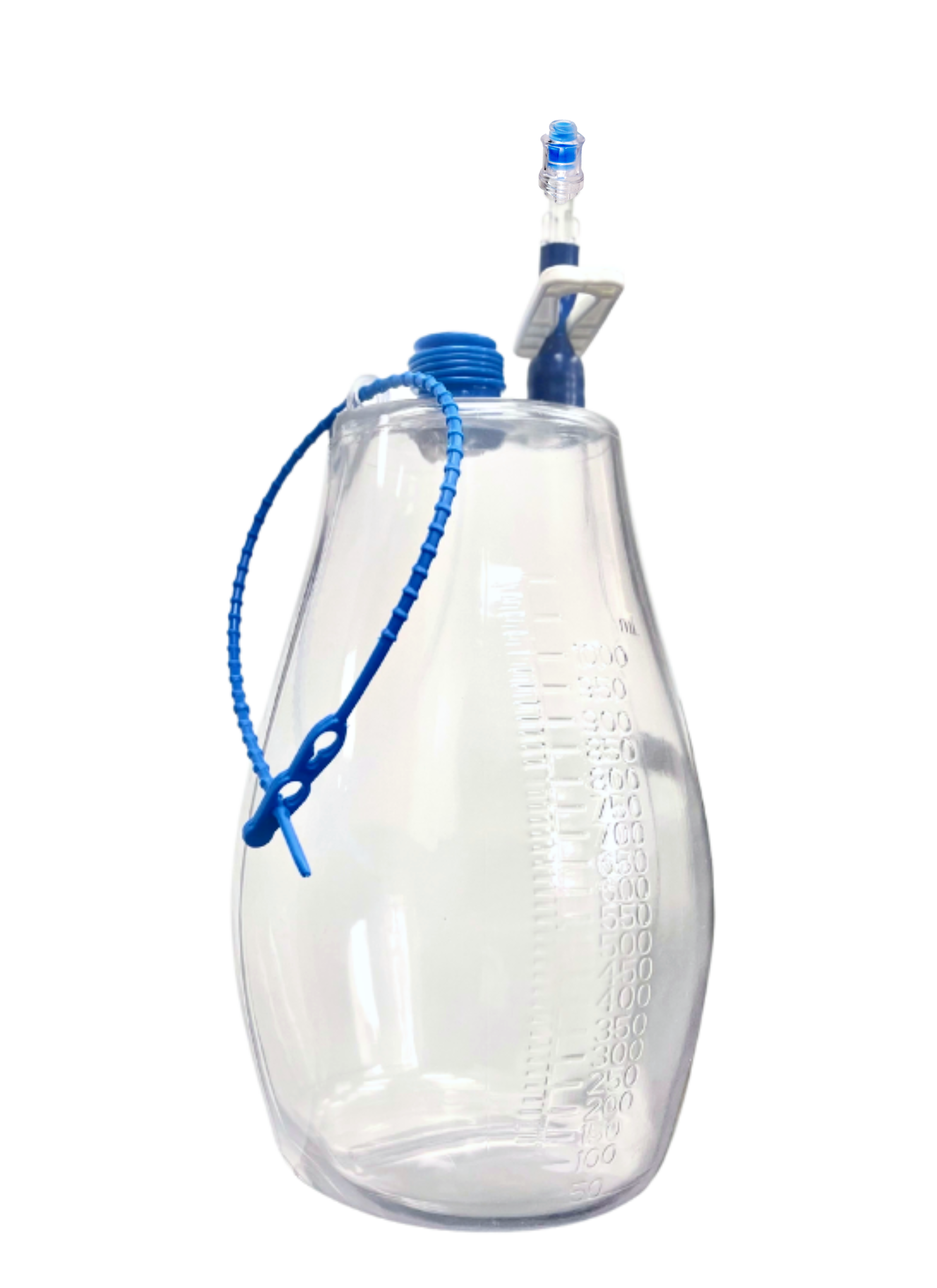 Safety-Vac™ 1000mL Plastic Evacuated Drainage Bottles