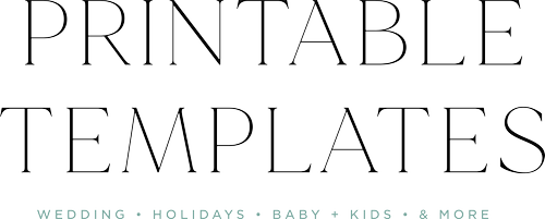 Paper & Parcel — Printable Templates