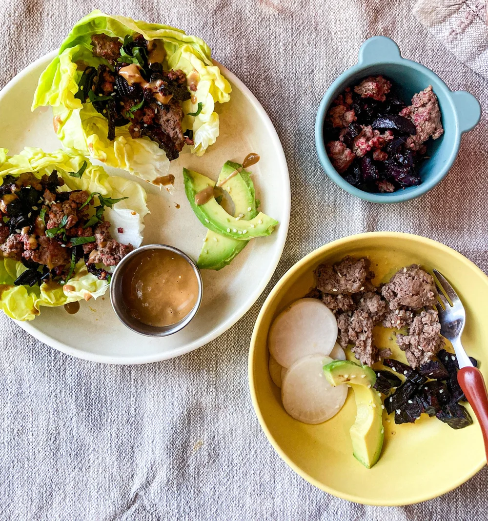 Beef & Beet Lettuce Wraps with Sesame Ginger Sauce For The Whole Family ...