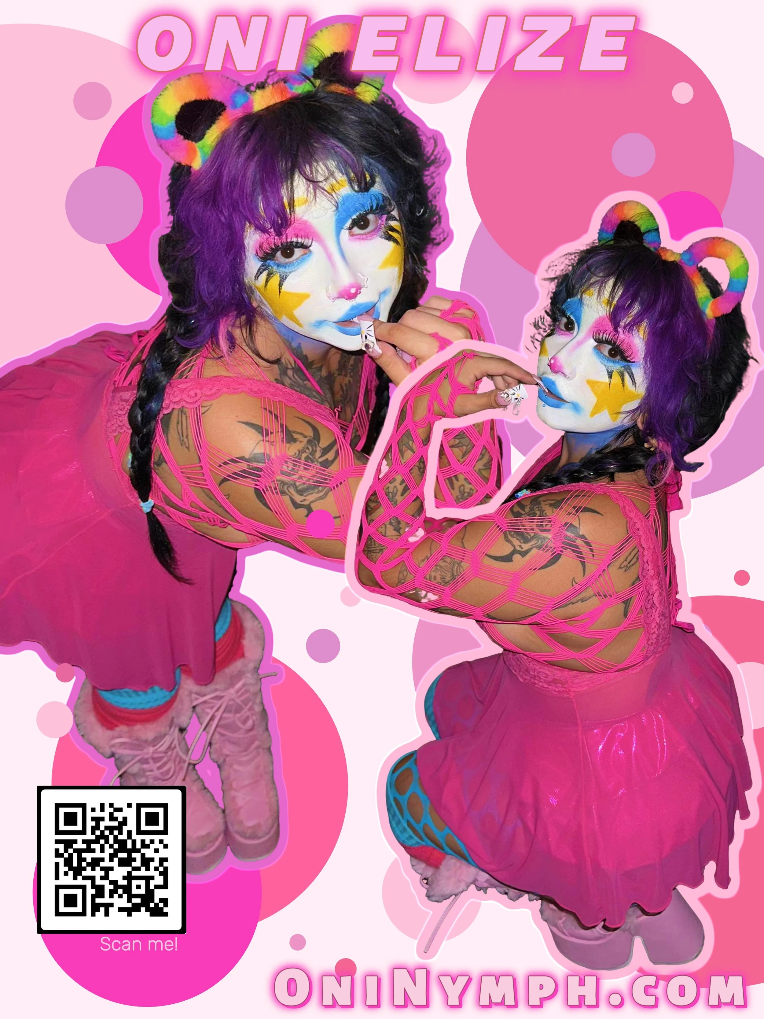 Oni Elize Clown Variety Sticker Pack #2 — Oninymph