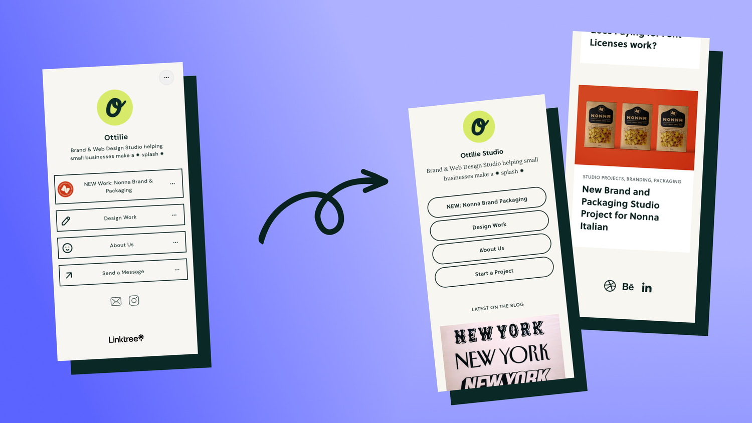 Build a links page your brand can be proud of — Ottilie Studio