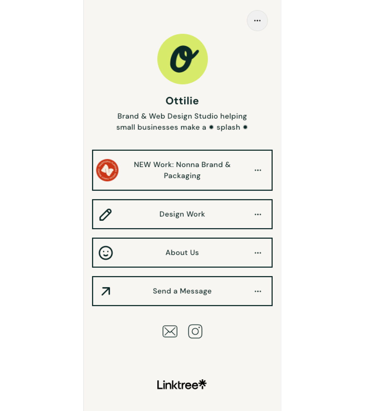 Build a links page your brand can be proud of — Ottilie Studio