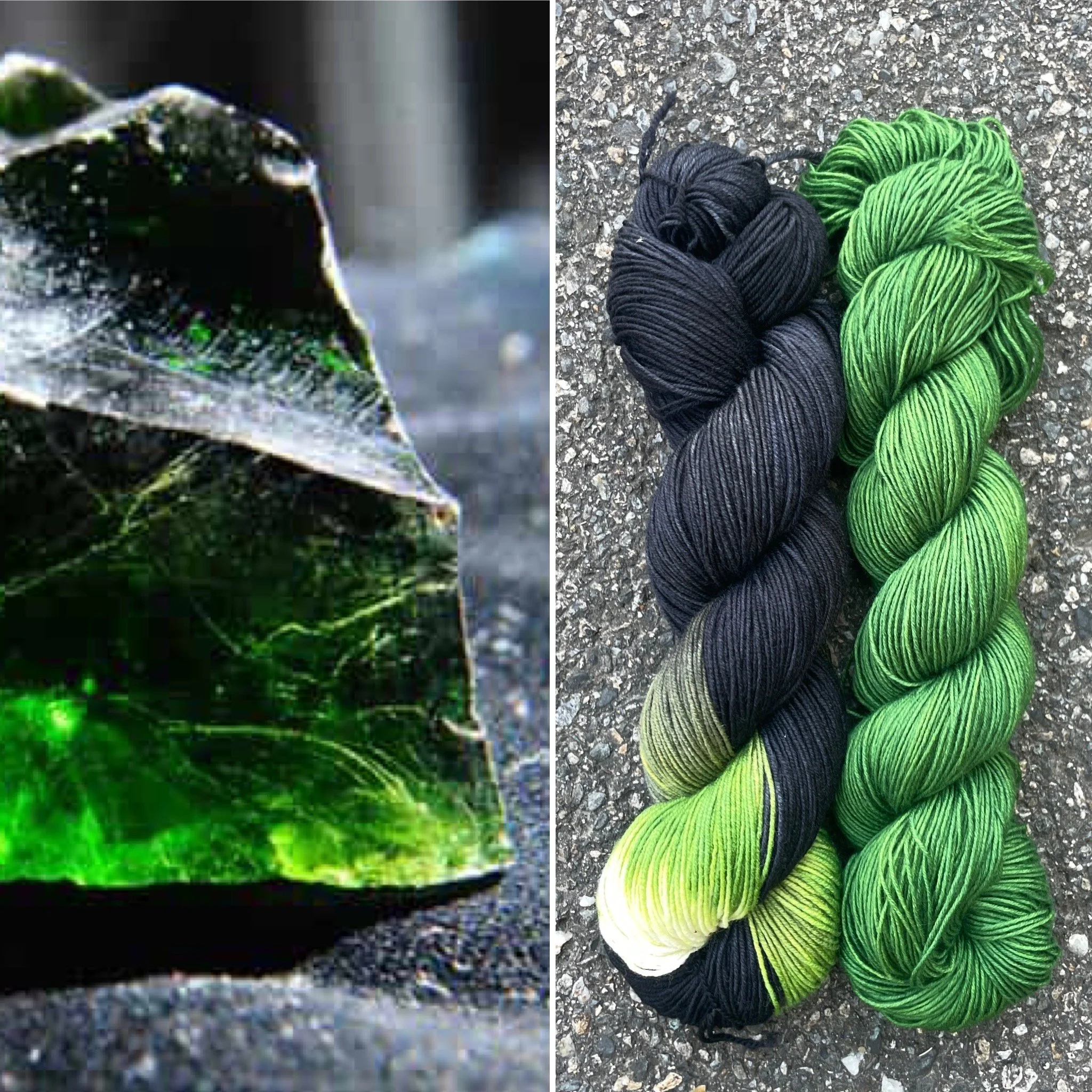 Green Obsidian and Obsidian Green — Round Mountain Fibers