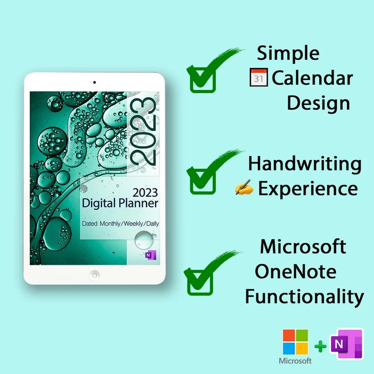 OneNote Teal Digital Planner