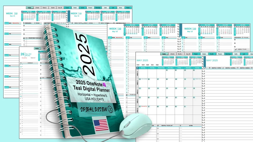 Planner Page Design | Enhance Your Planning Today — OneNote Teal ...