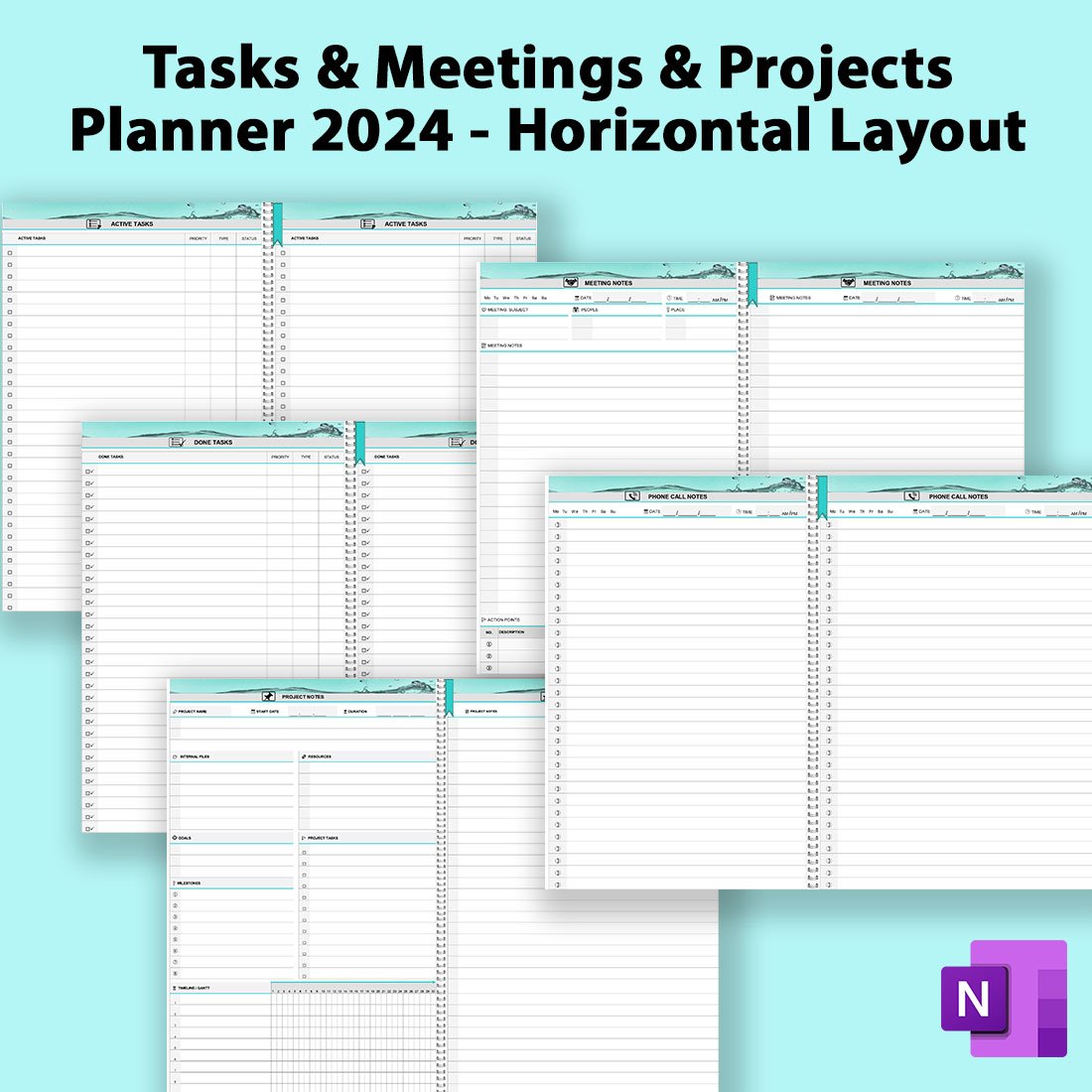 Store 1 — OneNote Teal Digital Planner