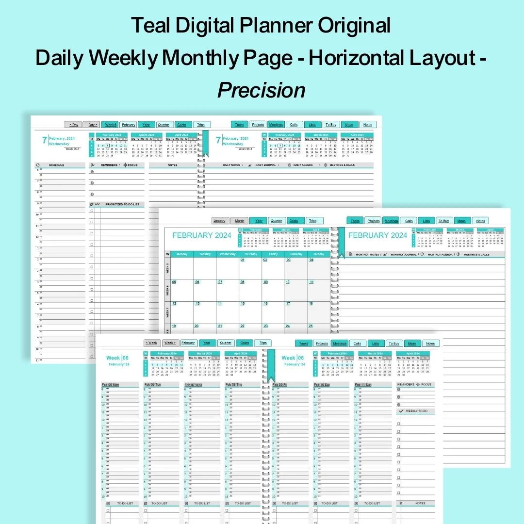 Store 1 — OneNote Teal Digital Planner