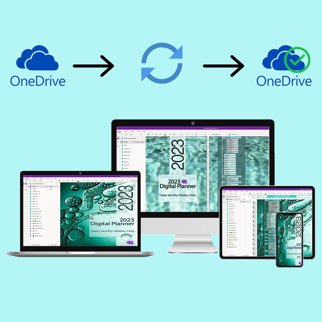 OneNote Teal Digital Planner