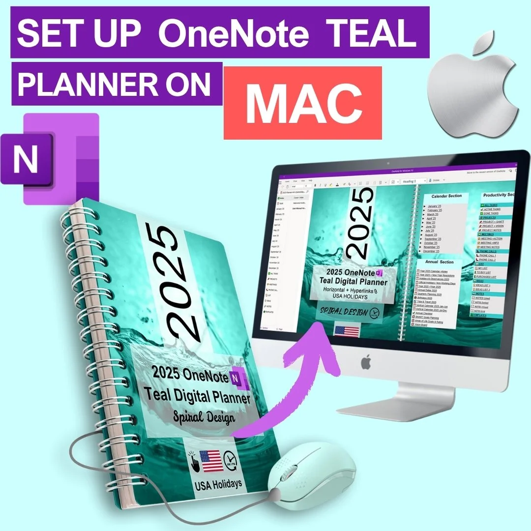 General 2 — OneNote Teal Digital Planner
