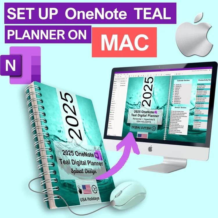 General 2 — OneNote Teal Digital Planner