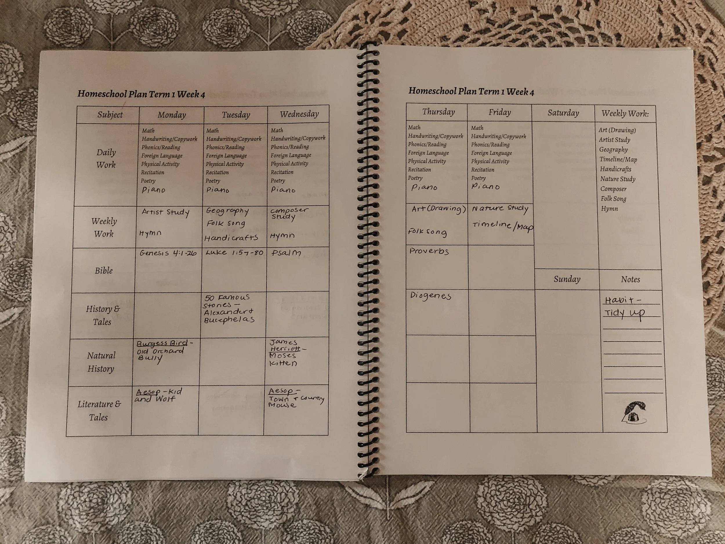 Charlotte Mason Homeschool Planner for Ambleside Online — Humbly Haley