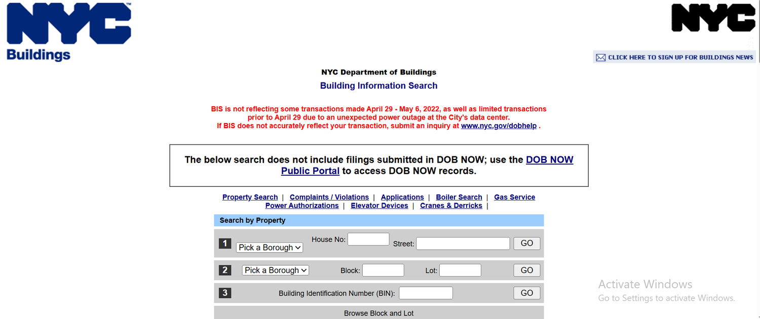 How to Use NYC’s DOB Buildings Information System (BIS) to Check ...