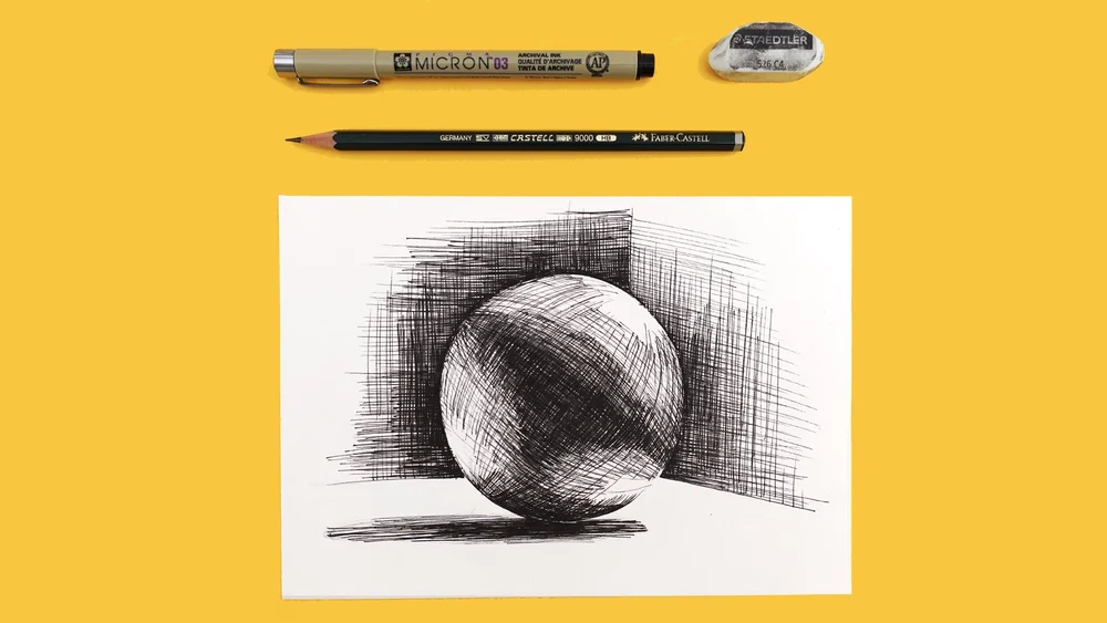 How To Shade A Sphere With Cross Hatching — Mel Rye