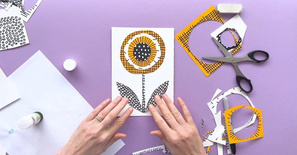 Modern Folk Inspired Botanical Collage — Mel Rye