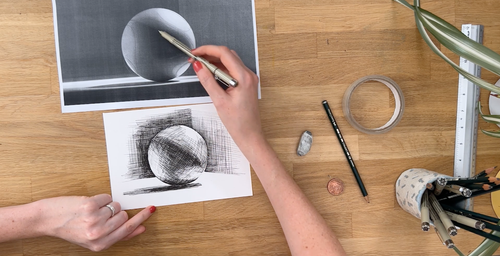 How To Shade A Sphere With Cross Hatching — Mel Rye