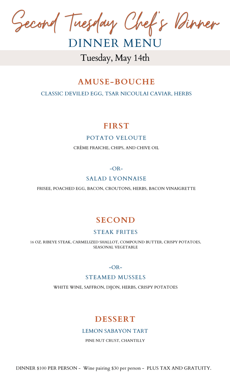 Menu 1 — Casa East Sac