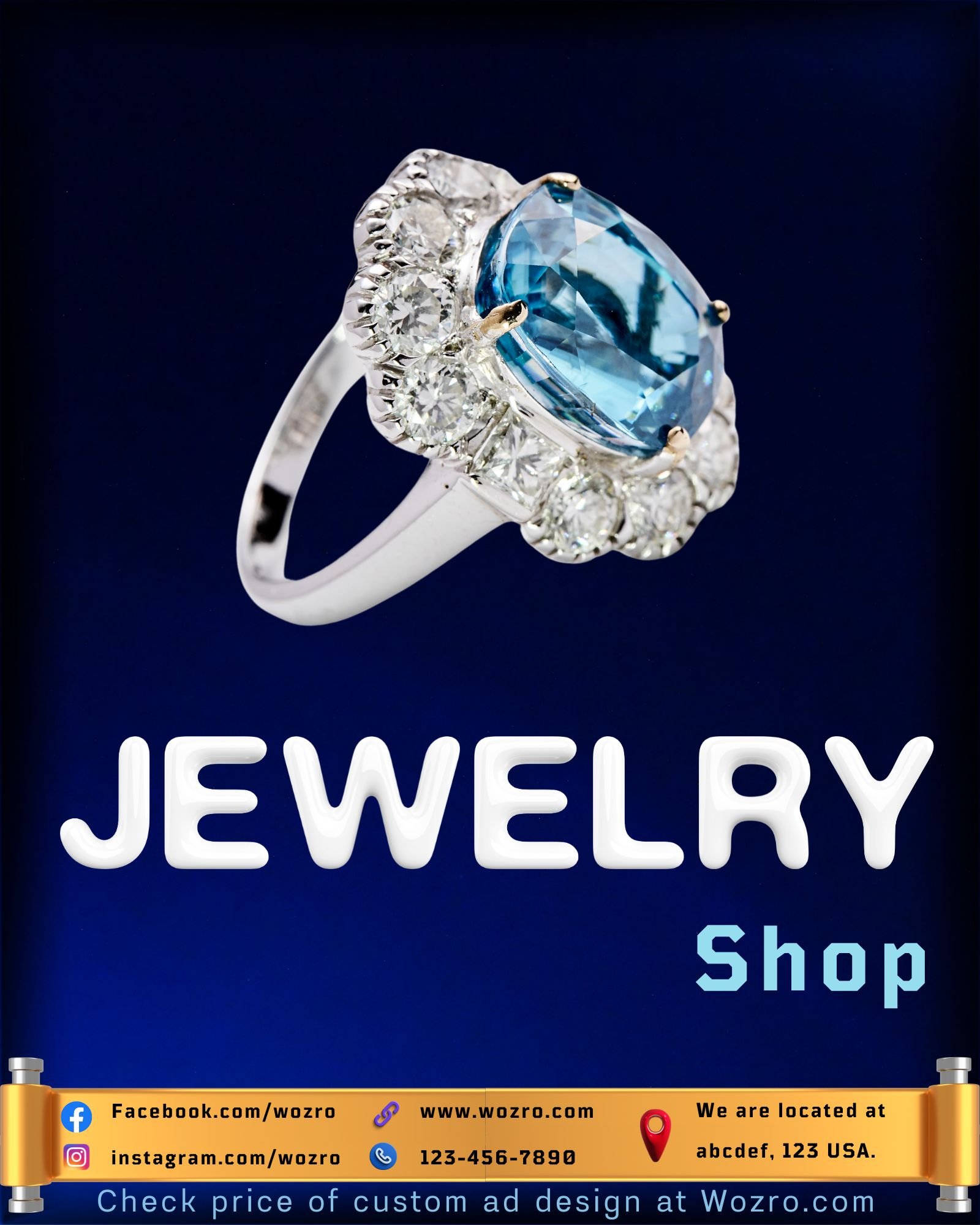 Flyer Poster Business Ad Designs for Jewelry Shop Example — WOZRO