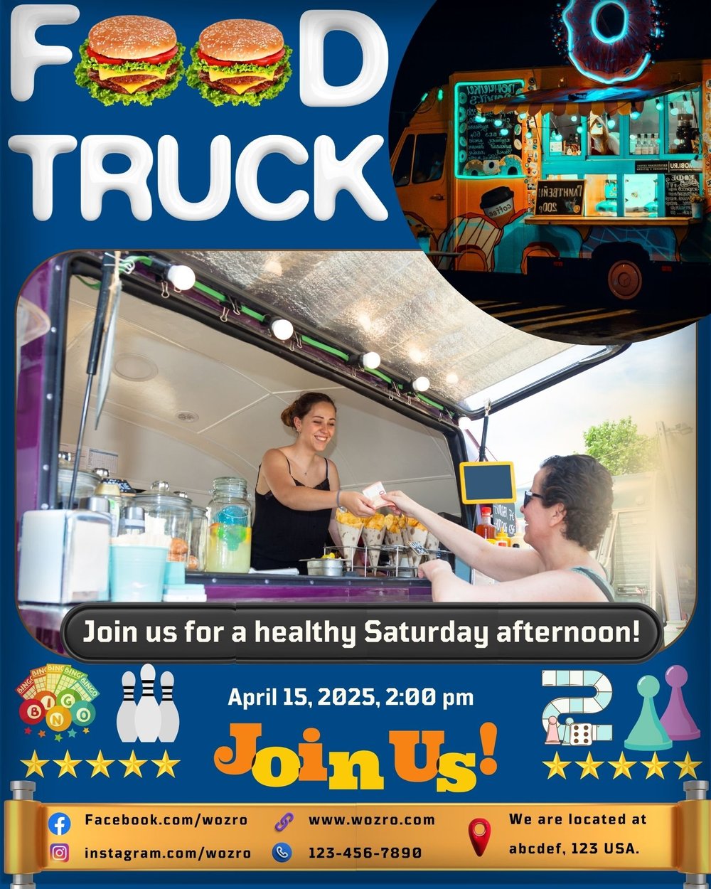 Ad Design Example Food Truck Service Advertisement — WOZRO