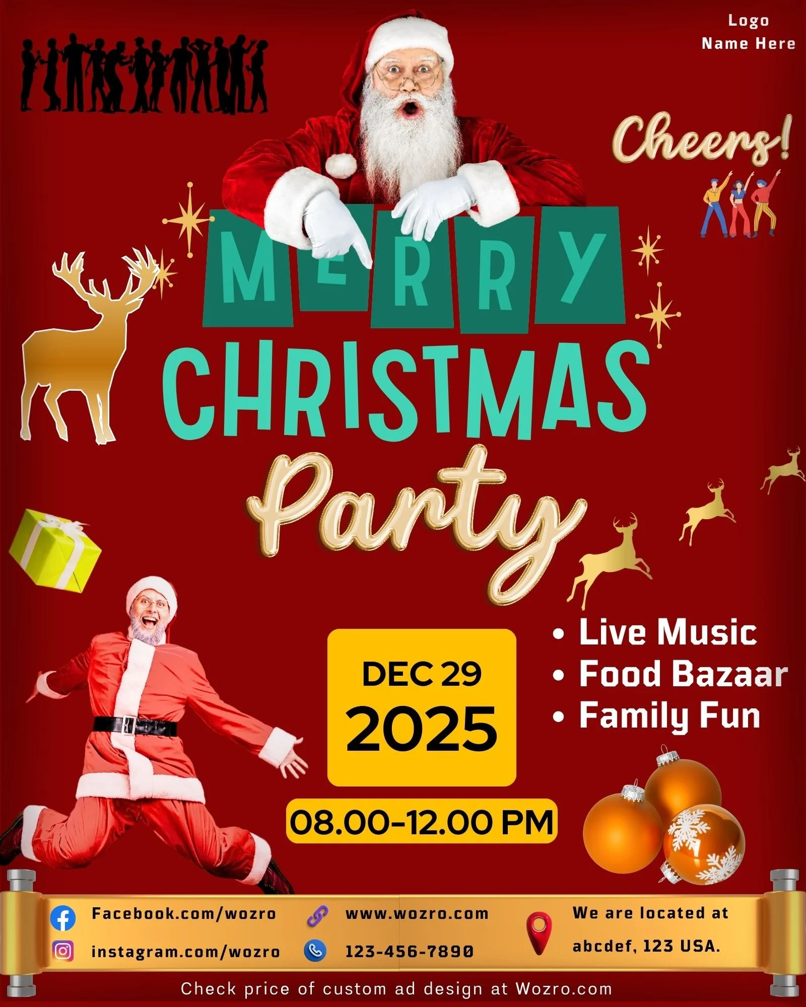 Ad Design Example Christmas Party Advertisement WOZRO