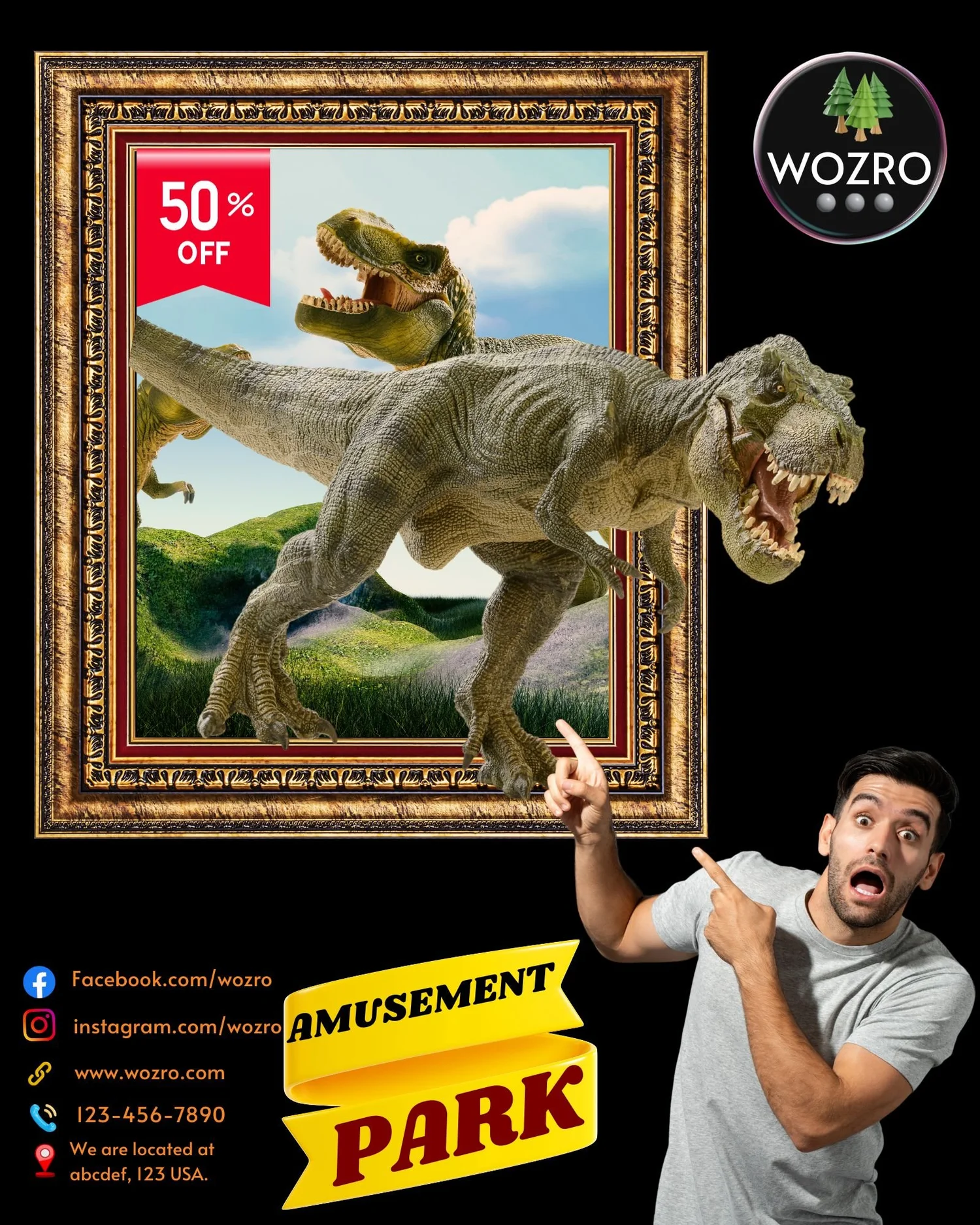 Flyer Poster Business Advert Design For Amusement Park — WOZRO