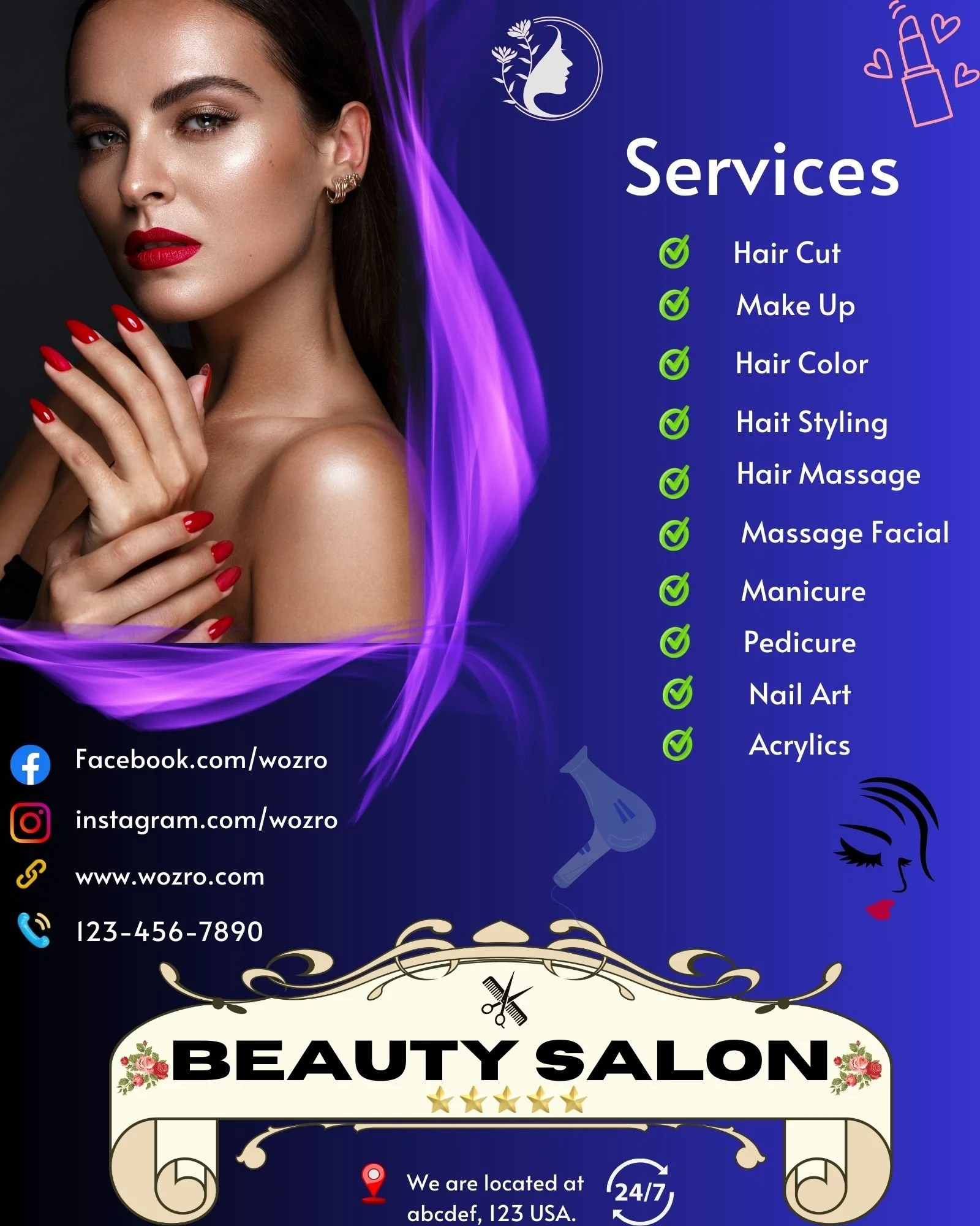 Business Ad Design for Salon and Spa — WOZRO