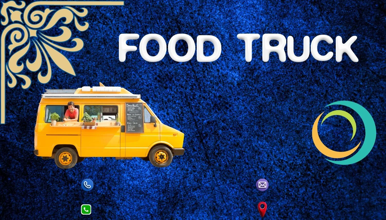 Free Food Truck Business Card Design — WOZRO