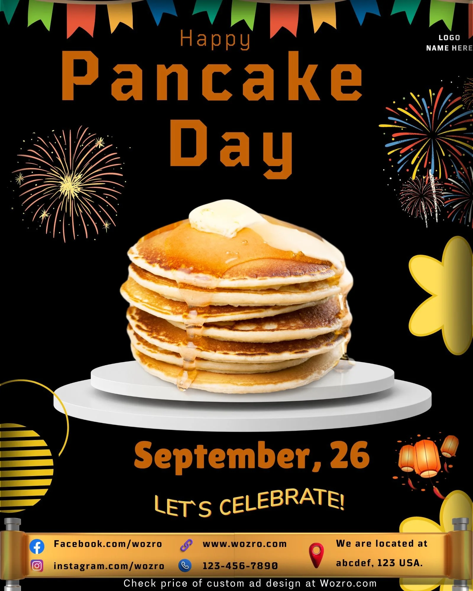 Ad Design Example Pancake Day Advertisement — WOZRO