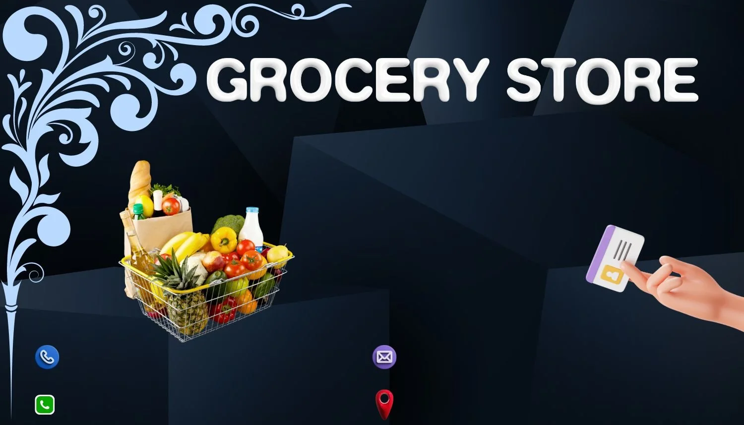 Free Grocery Store Business Card Design — WOZRO